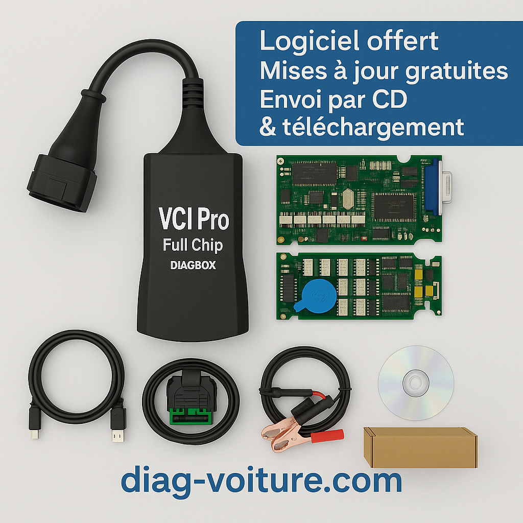 Valise DIAGBOX Full Chip – Diagnostic Peugeot & Citroën 2025 – diag voiture