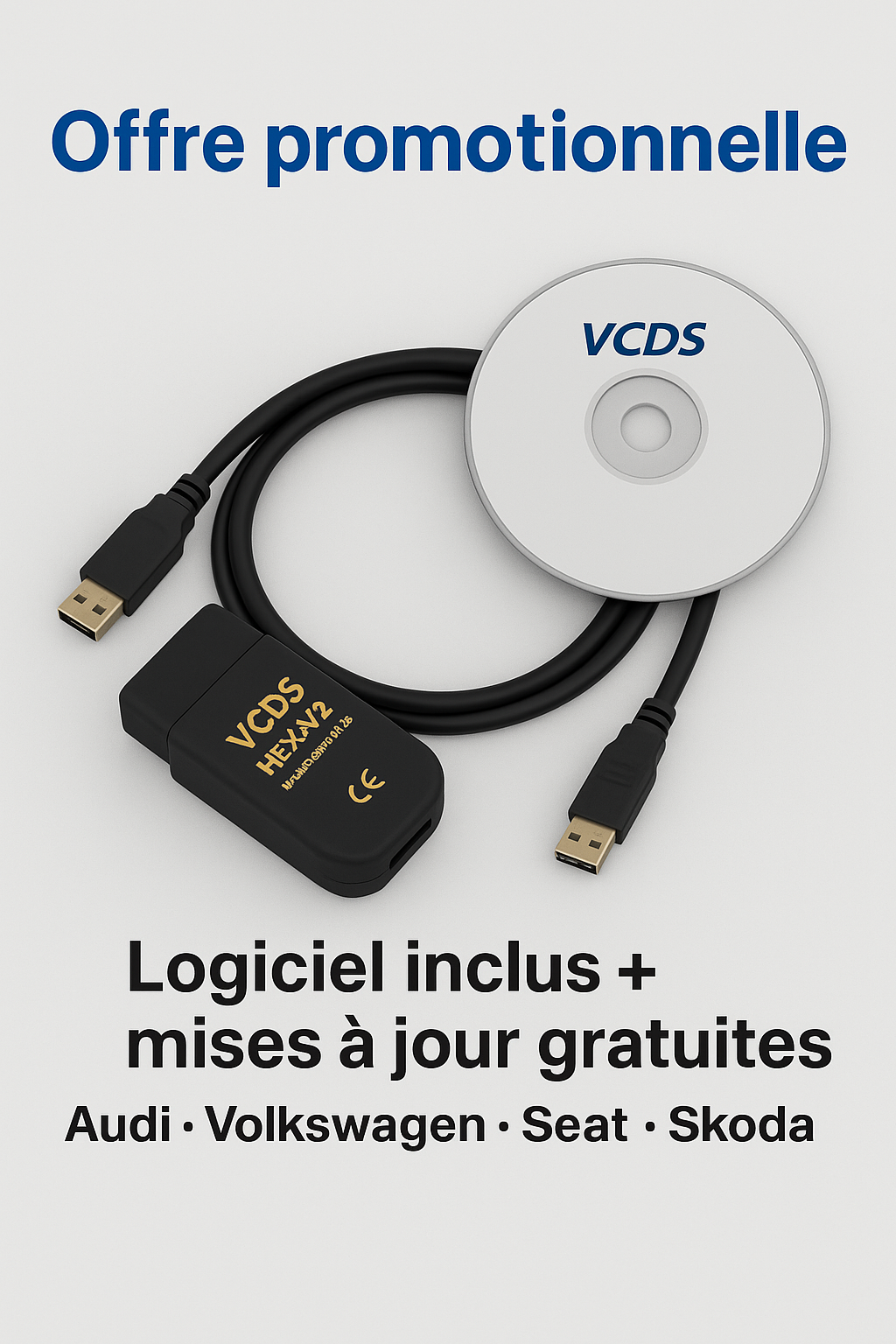 VCDS VAGCOM 2025 – Interface HEX-V2 Diagnostic Audi VW Skoda Seat ...